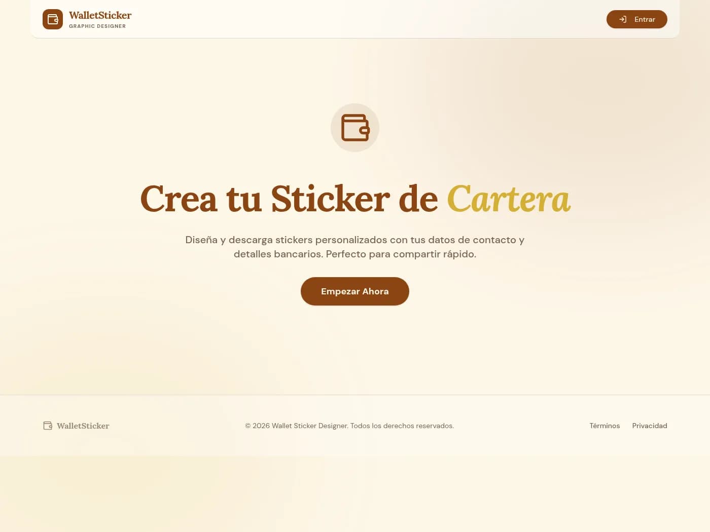 Wallet Sticker Designer