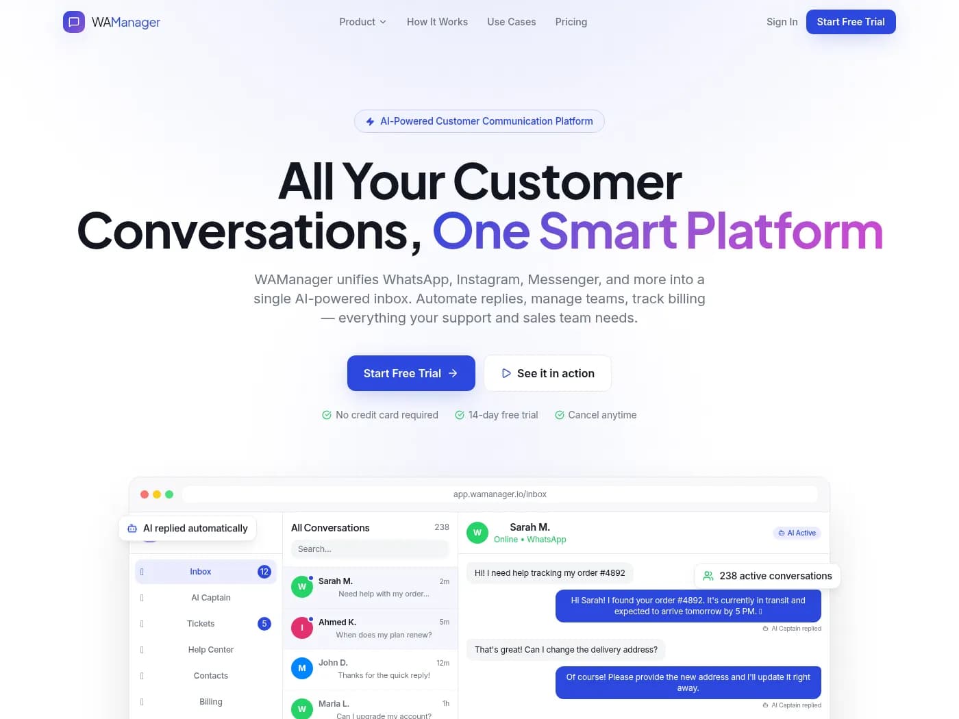 WAManager SaaS Website