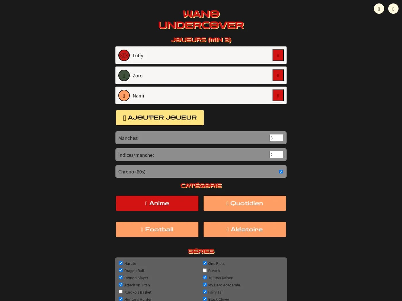 Wano Undercover Web App