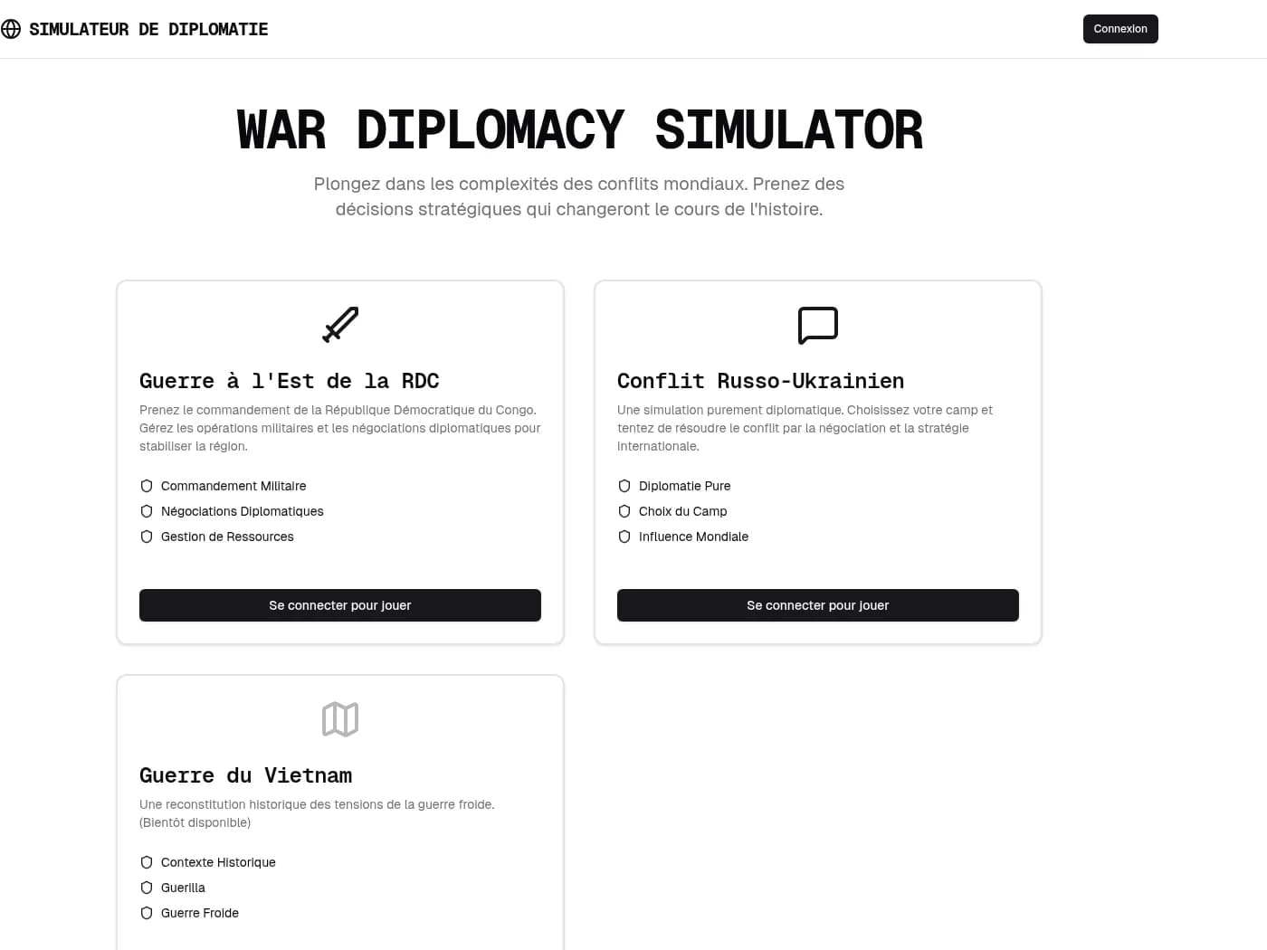War Diplomacy Simulator