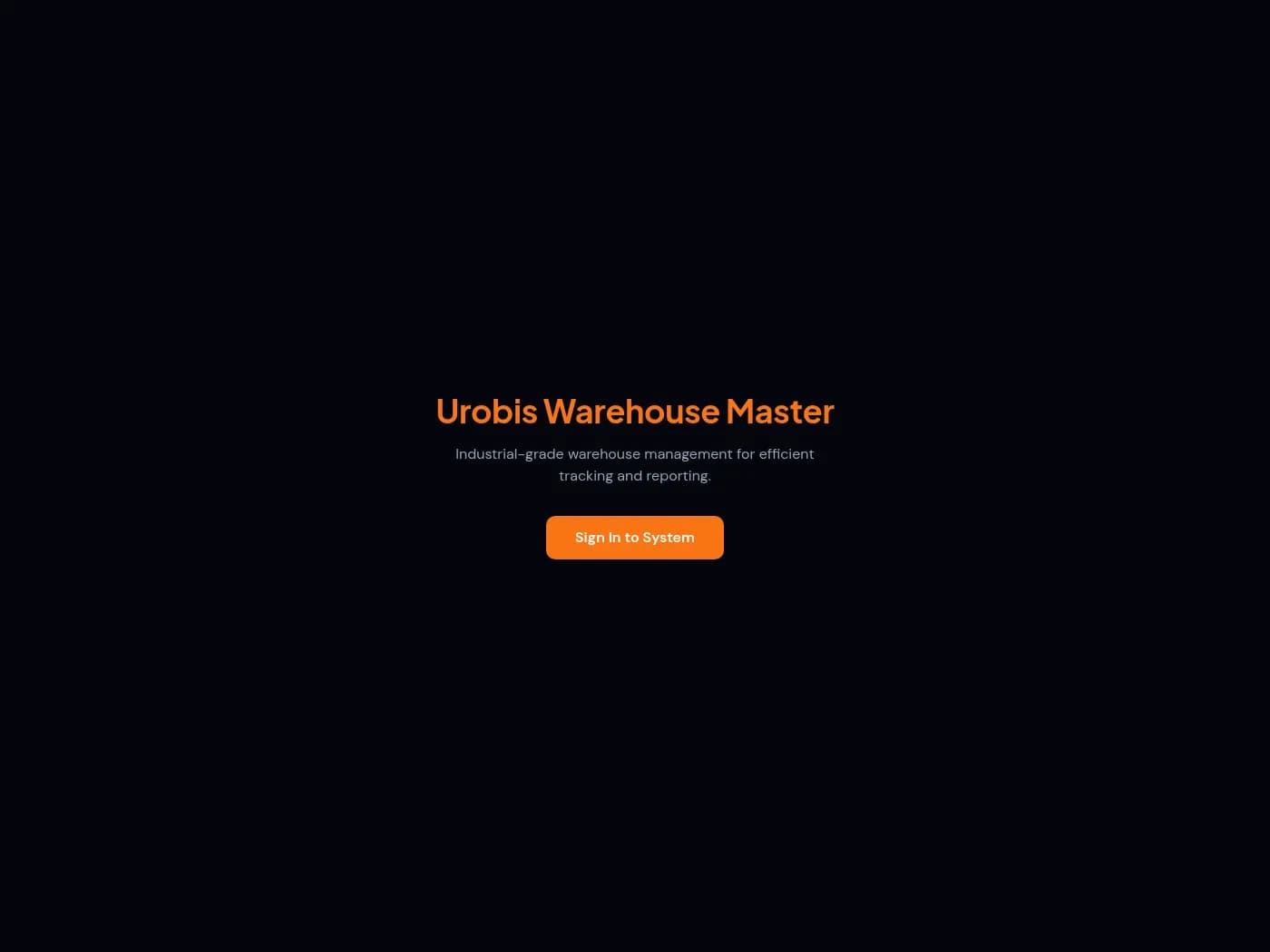 Urobis Warehouse Master