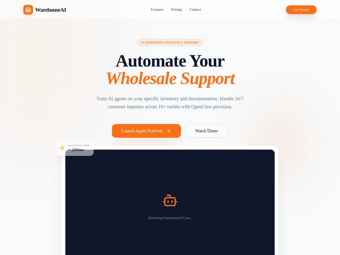 WarehouseAI Agent Platform