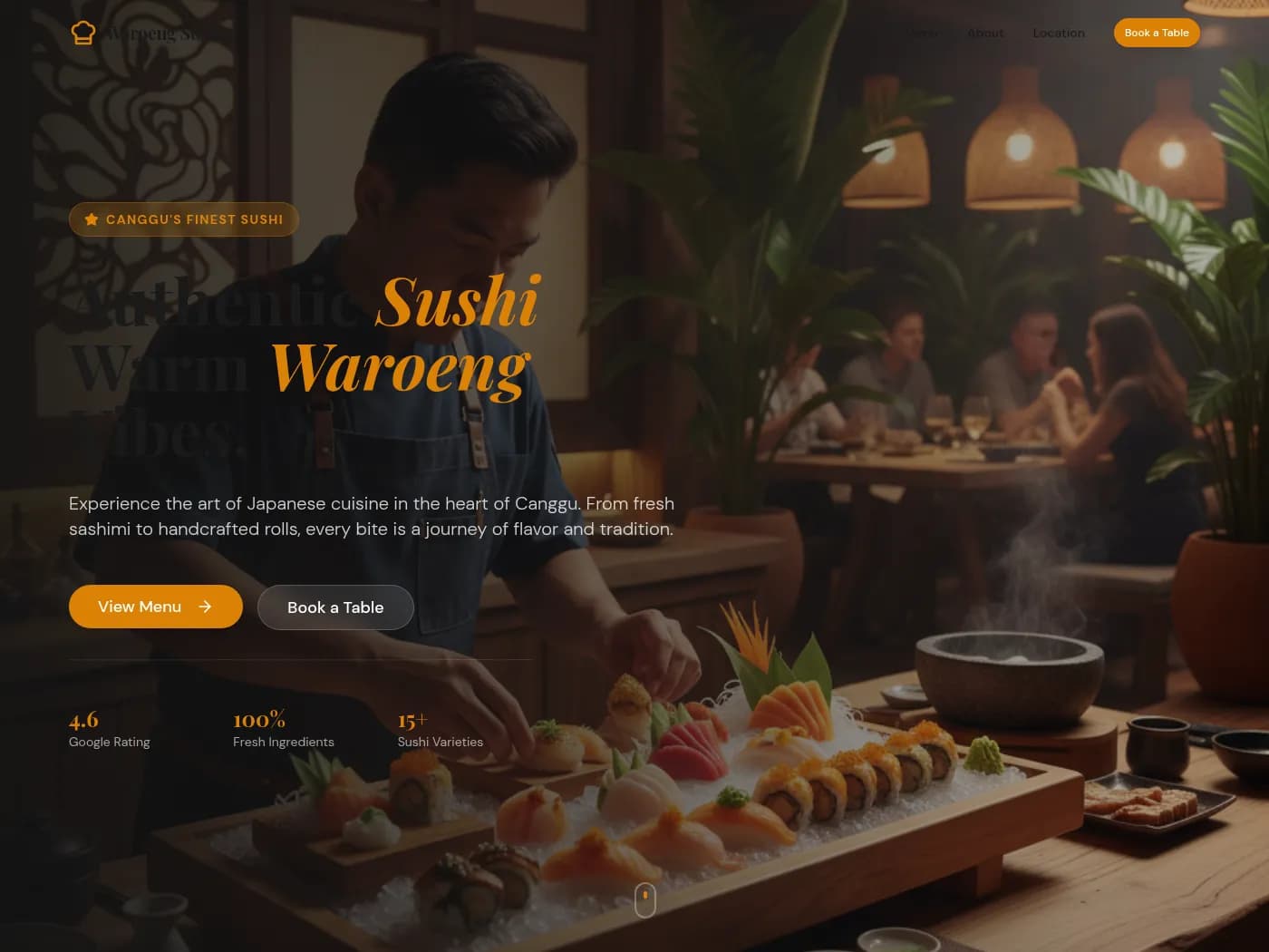 Waroeng Sushi Vitrine