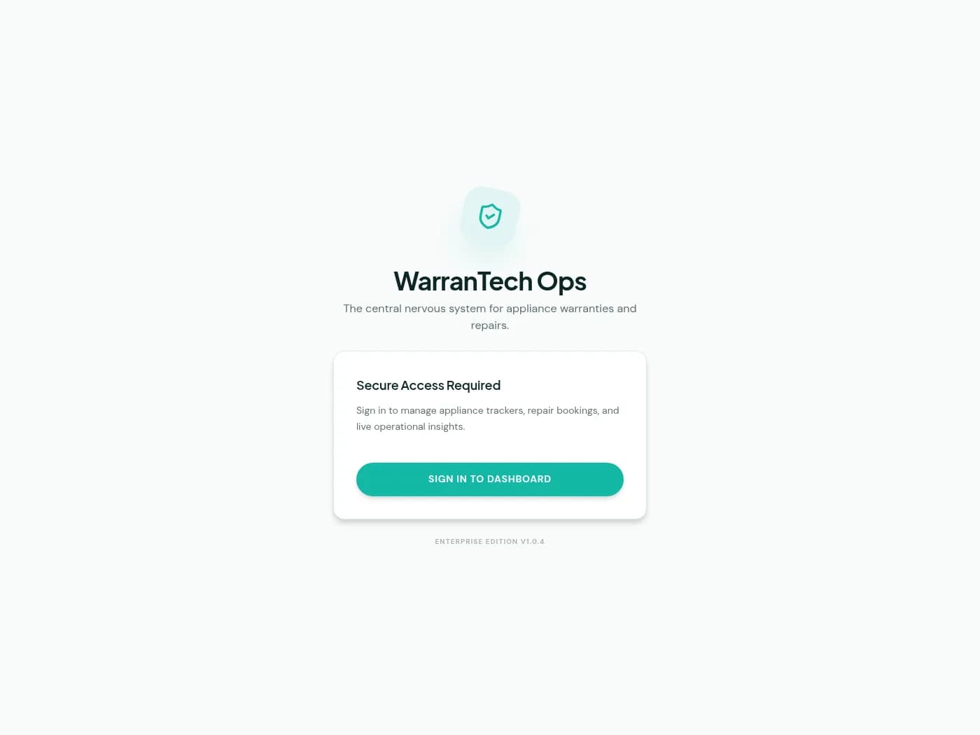 WarranTech Ops Dashboard