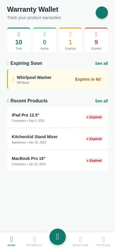 Warranty Wallet