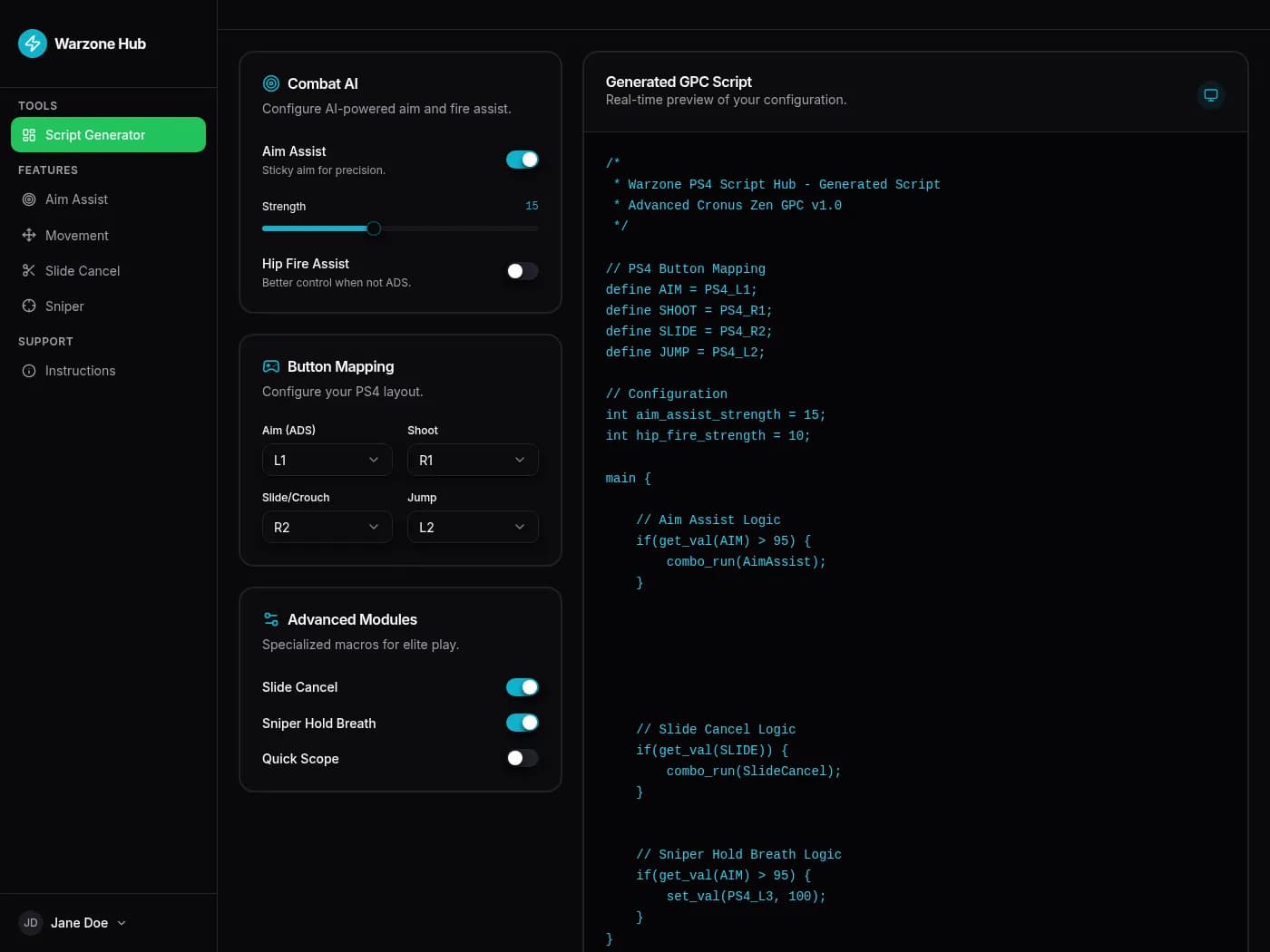 Warzone PS4 Script Hub