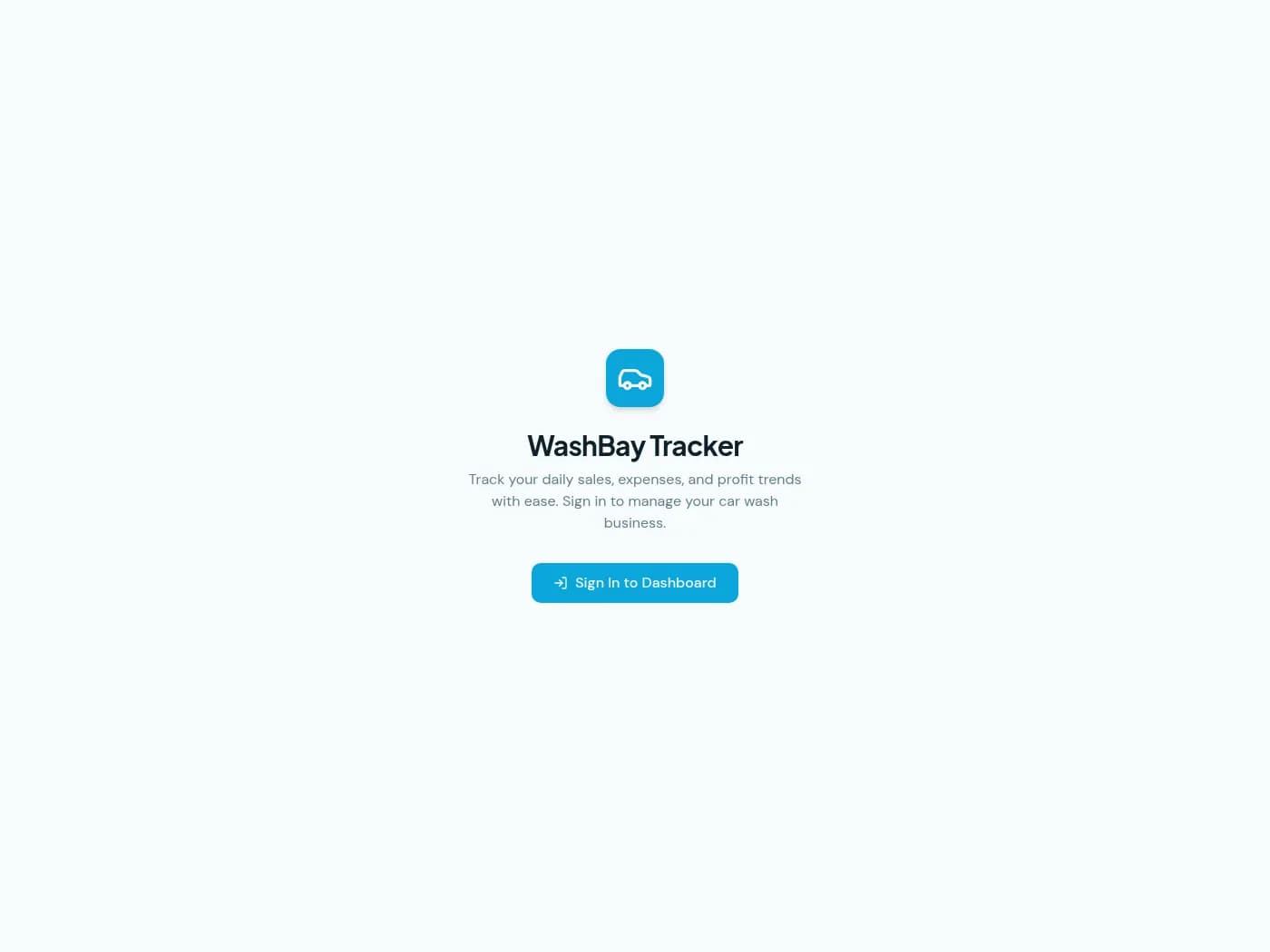 WashBay Tracker