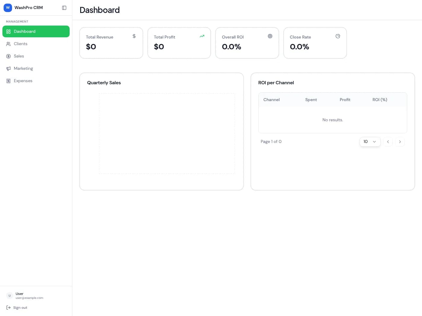 WashPro CRM Suite