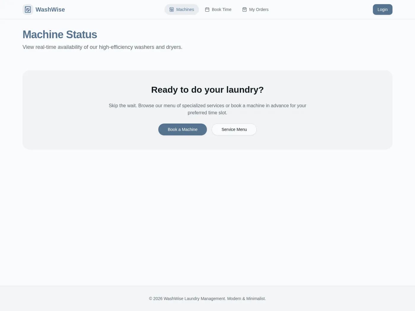 WashWise Web App