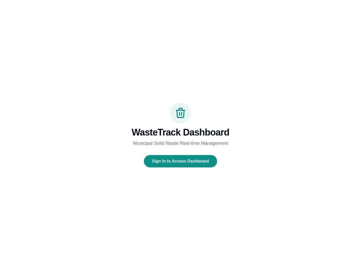 WasteTrack Dashboard