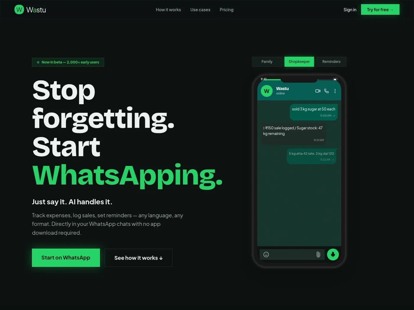 Wastu AI WhatsApp Assistant
