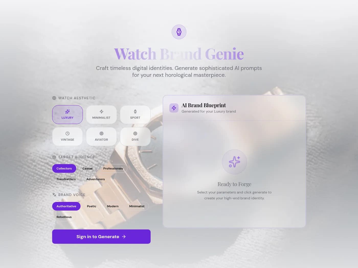 Watch Brand Site Genie