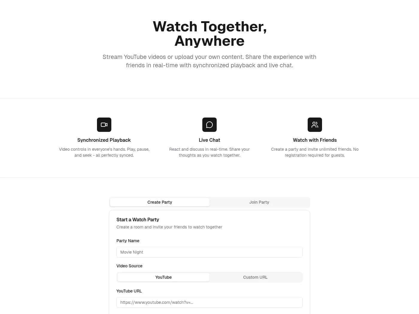 WatchParty Hub