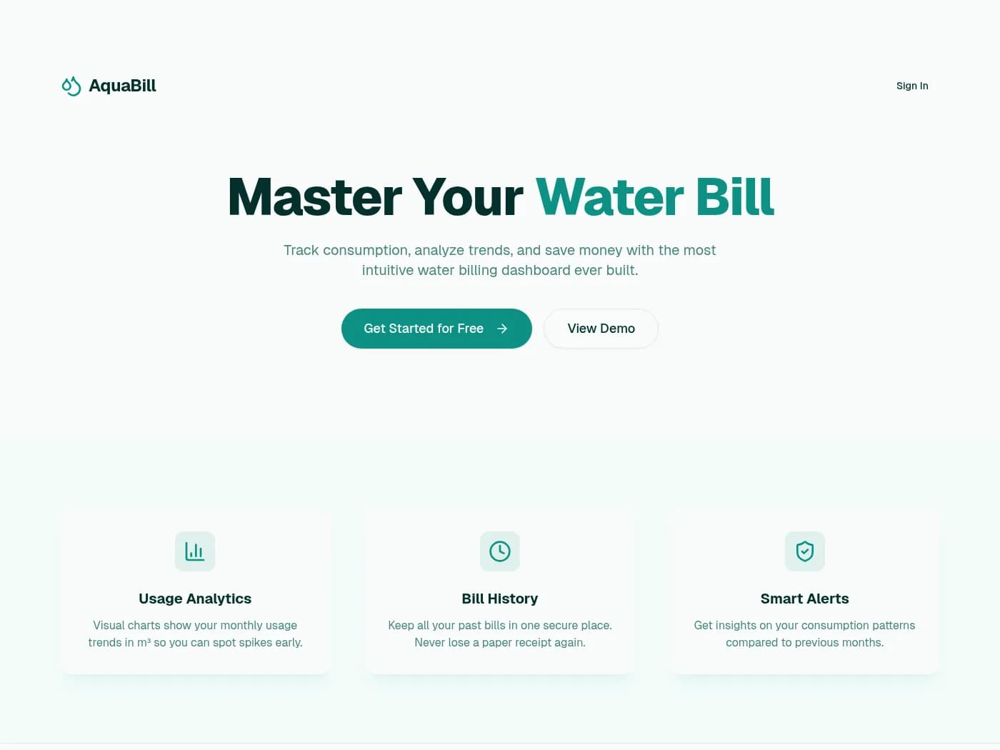 AquaBill Tracker