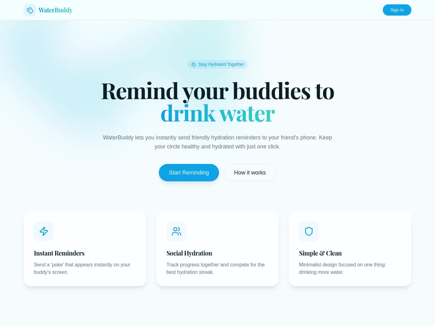 Water Buddy Reminder