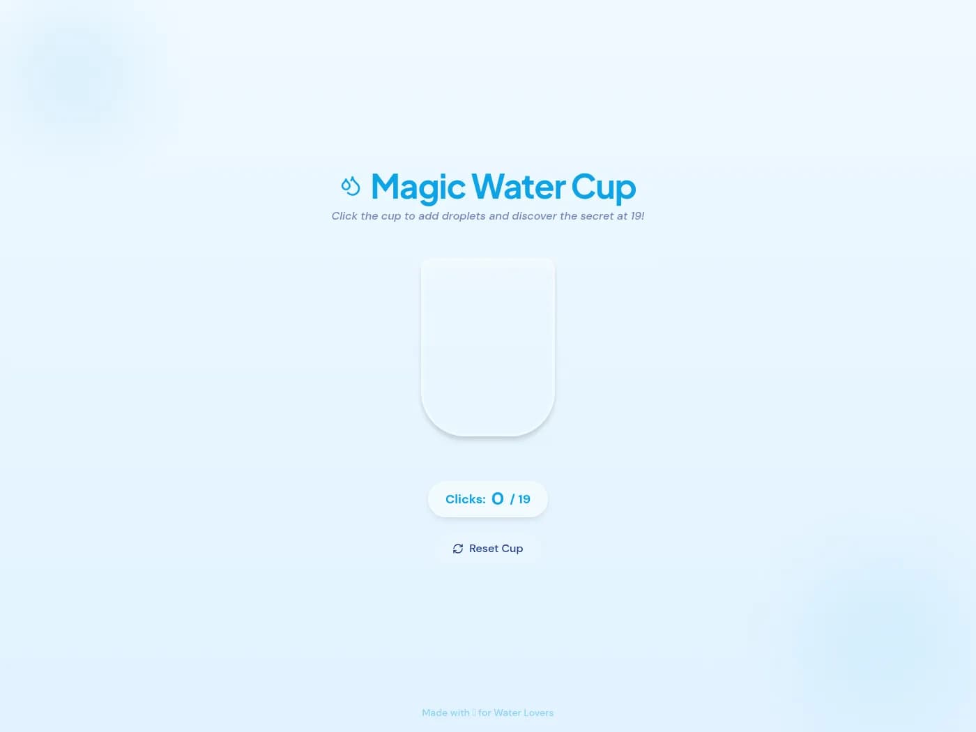 Interactive Water Cup