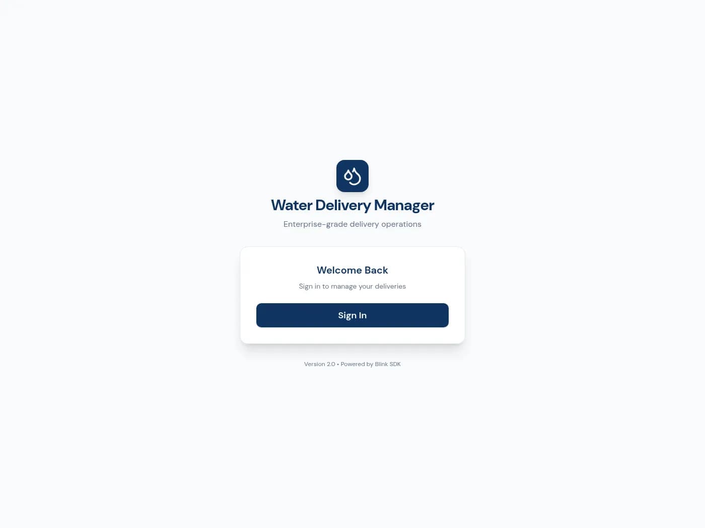 Water Delivery Manager
