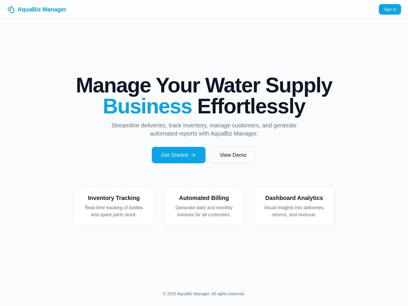 AquaBiz Manager