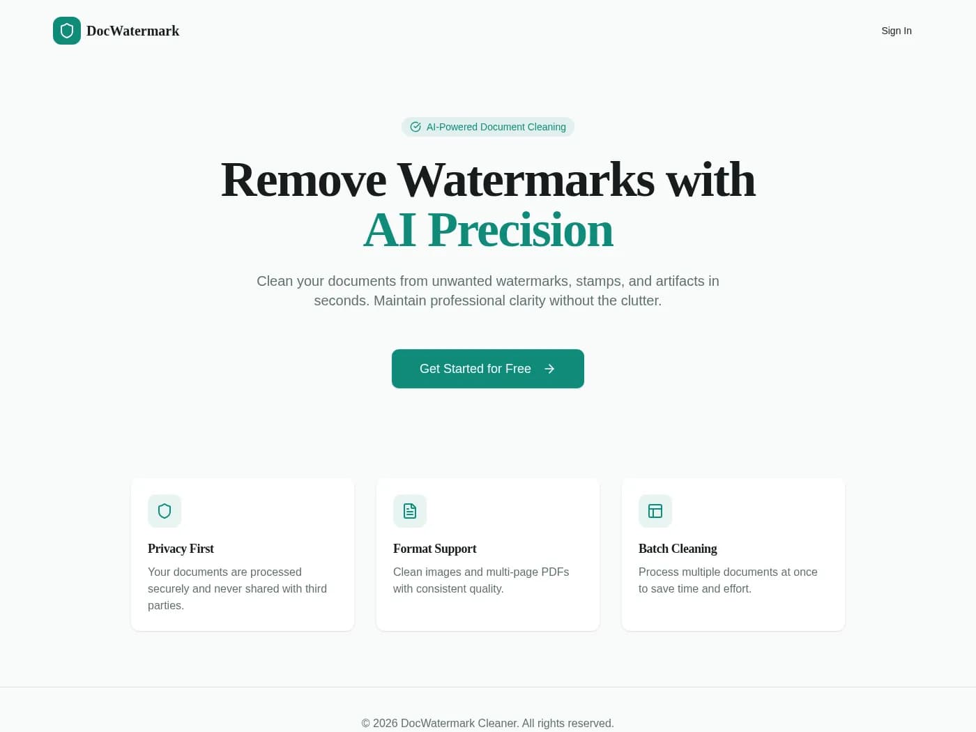 DocWatermark Cleaner
