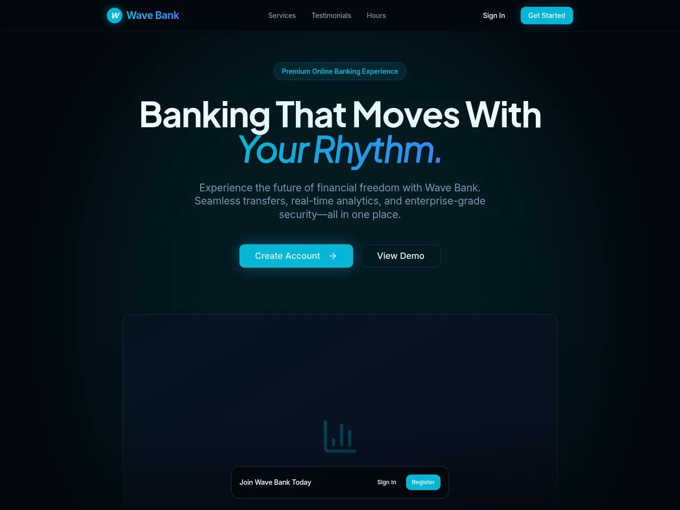 Wave Bank Web Portal