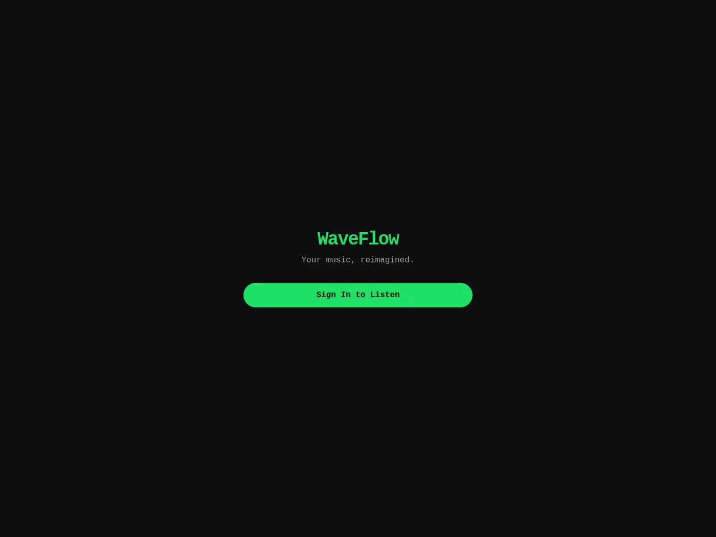 WaveFlow Music MVP