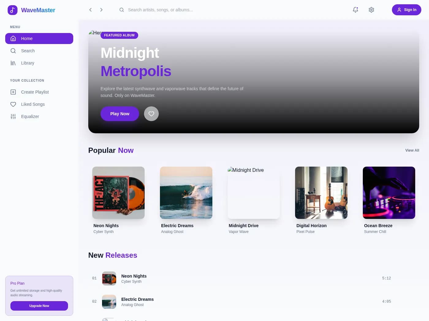 WaveMaster Music App