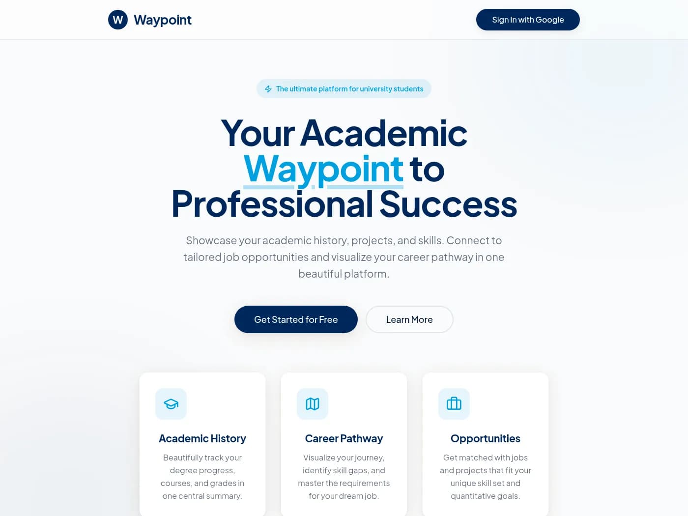 Waypoint Student Platform