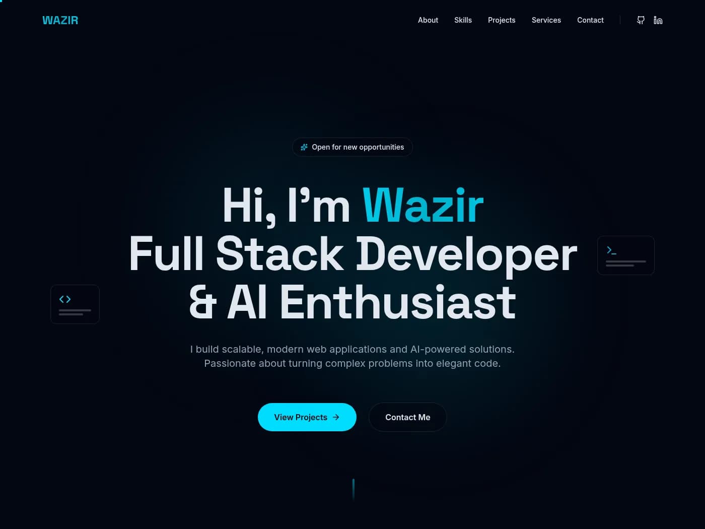 Wazir Dev Portfolio