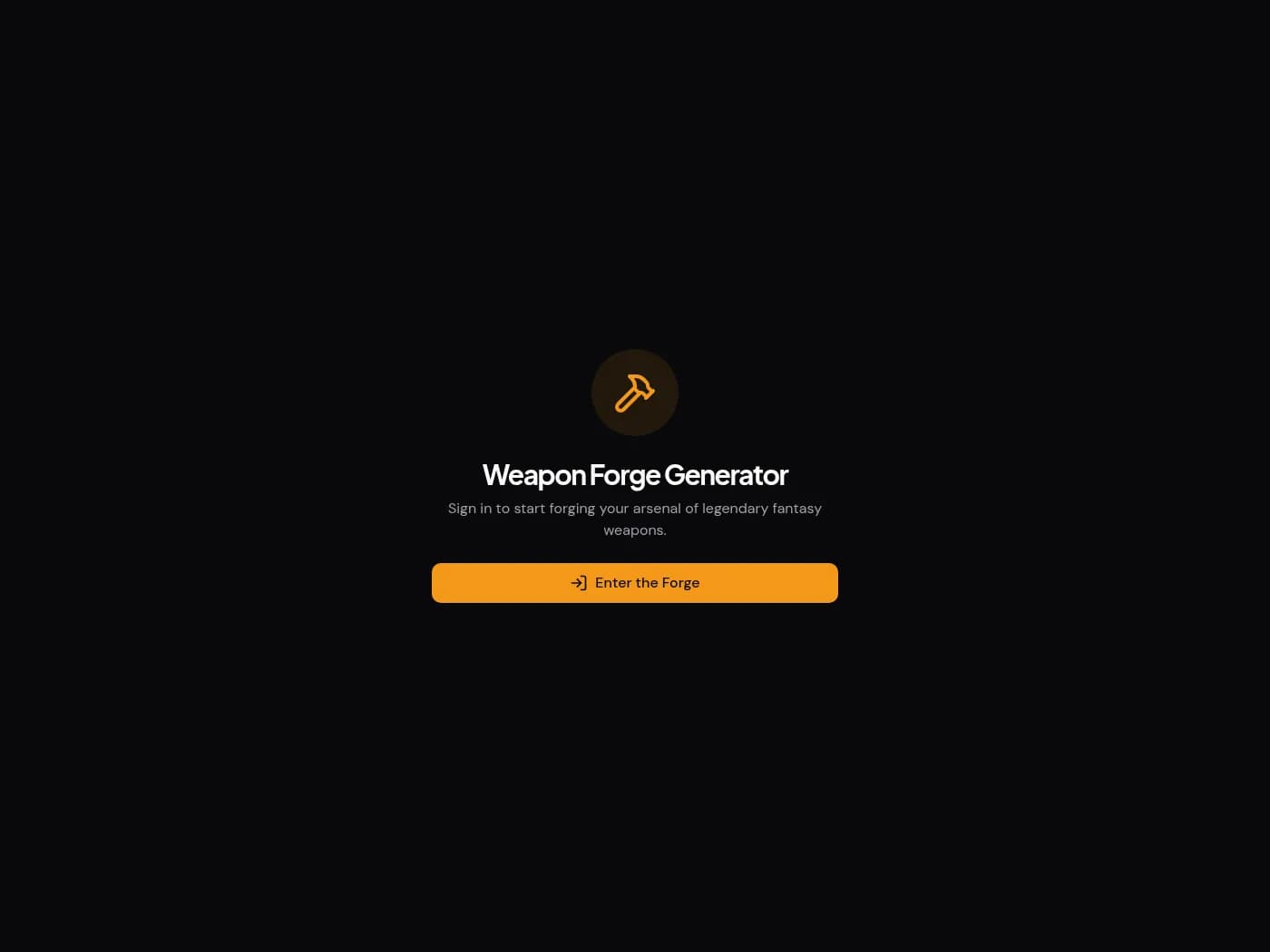 Weapon Forge Generator