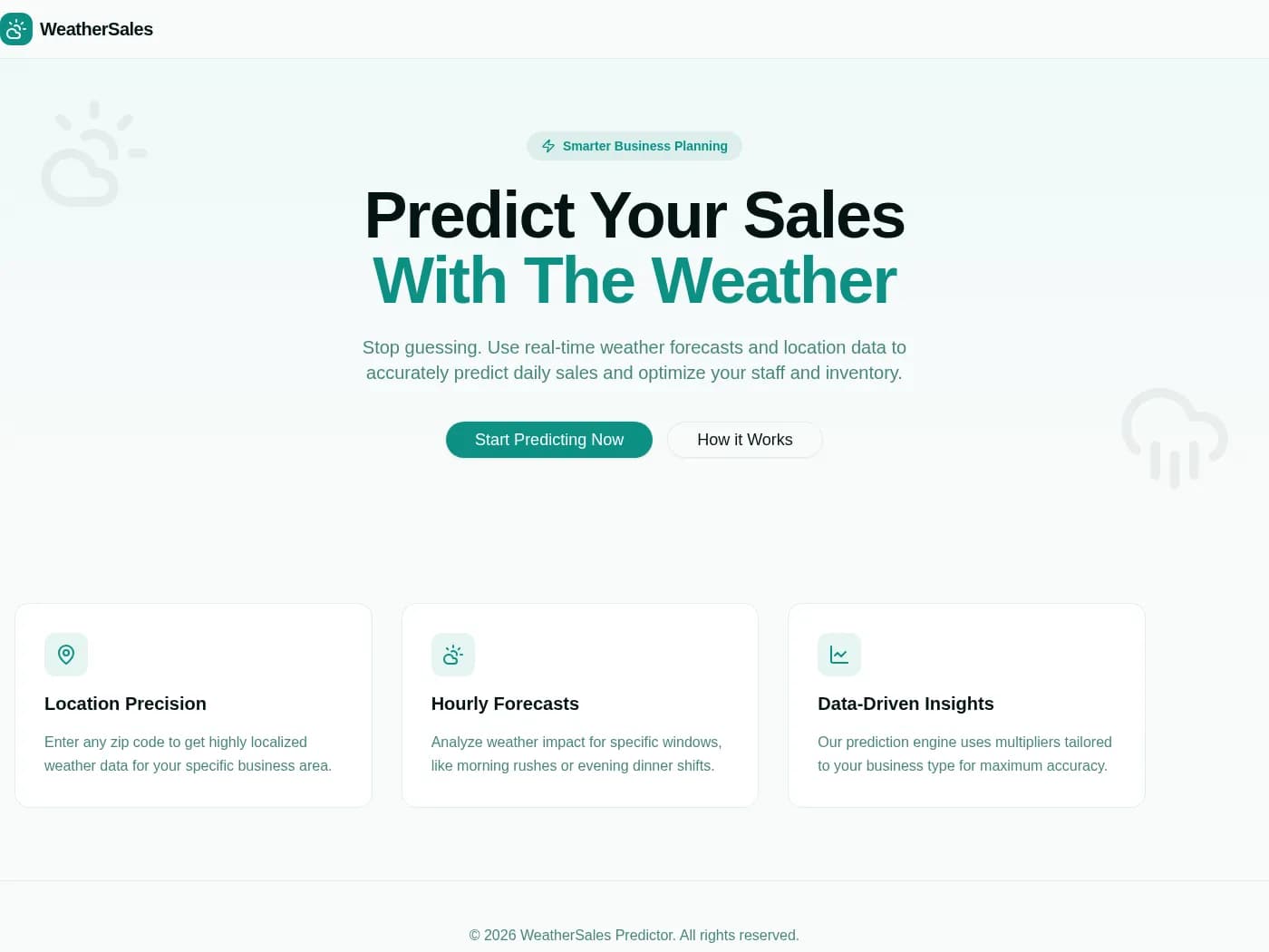 Weather Sales Predictor