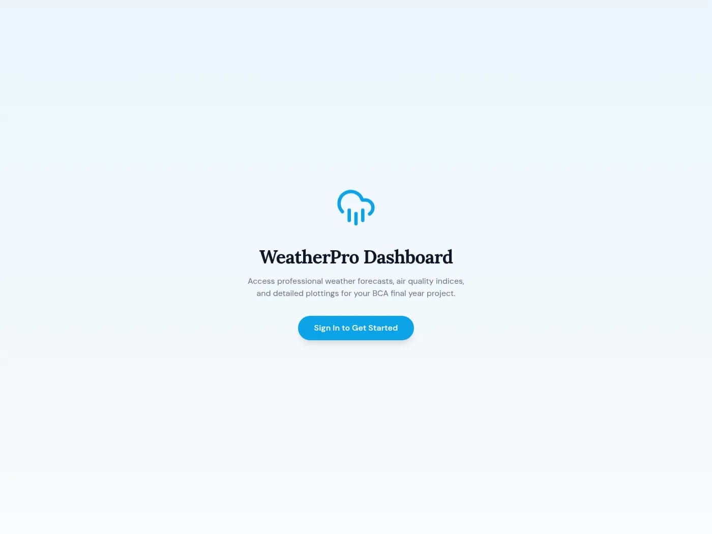WeatherPro Dashboard