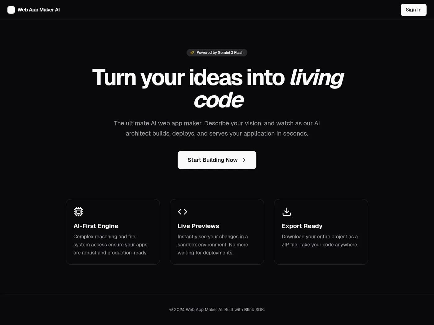 Web App Maker AI