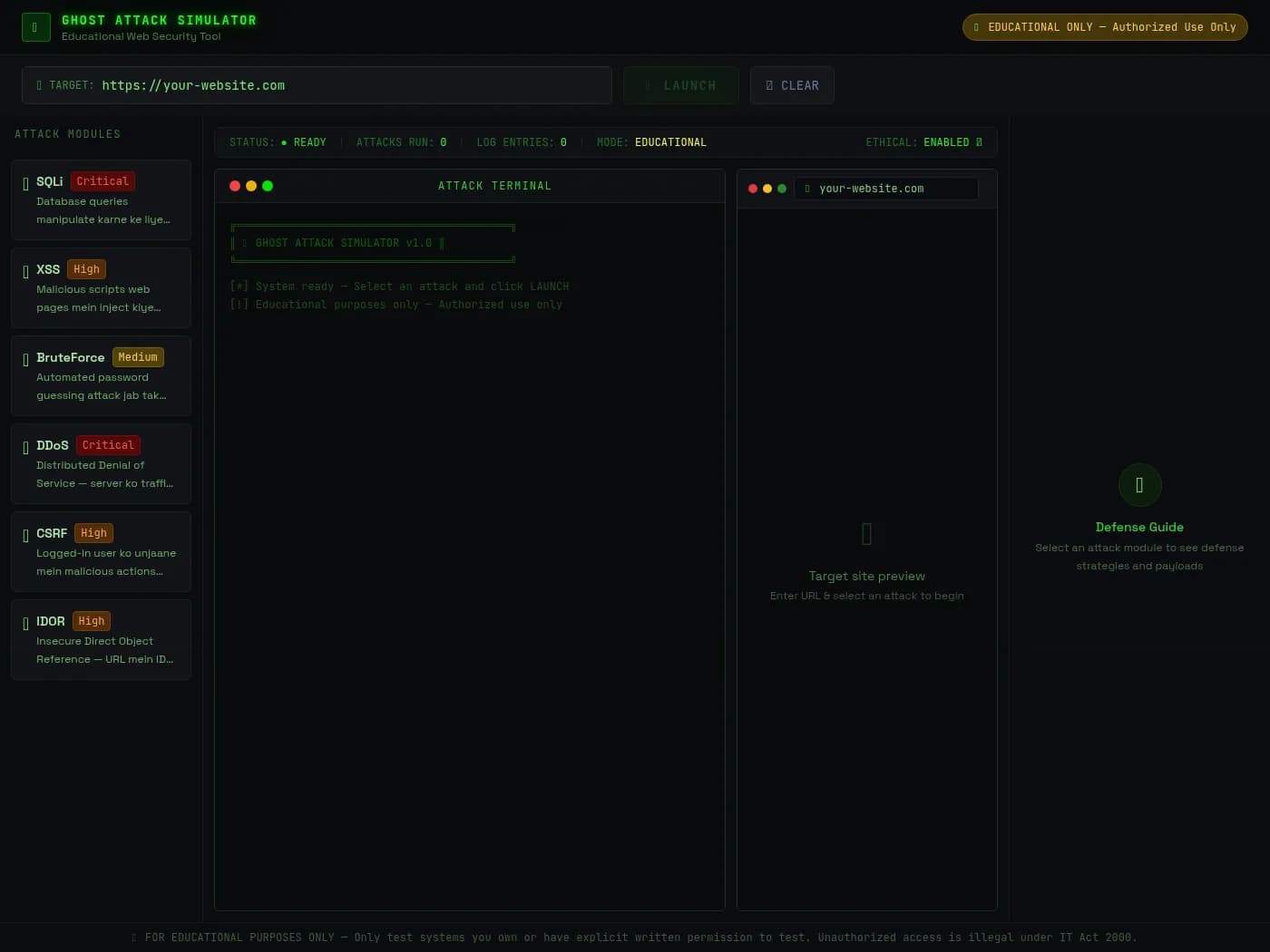 Live Web Attack Simulator