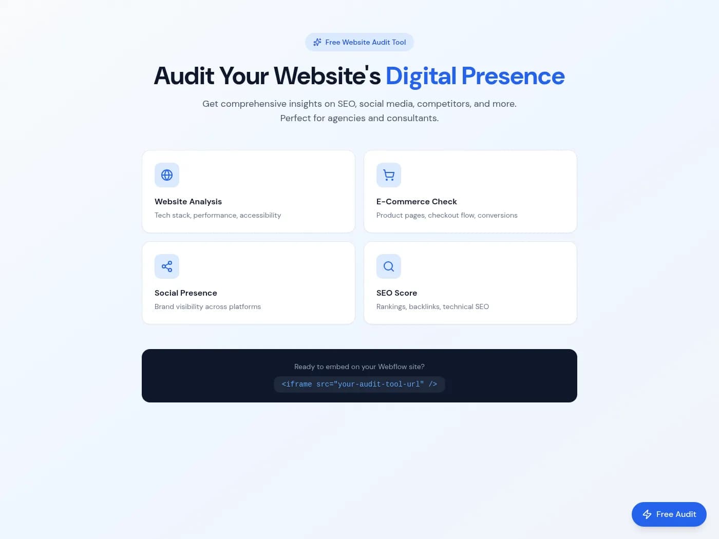 Web Presence Audit Tool
