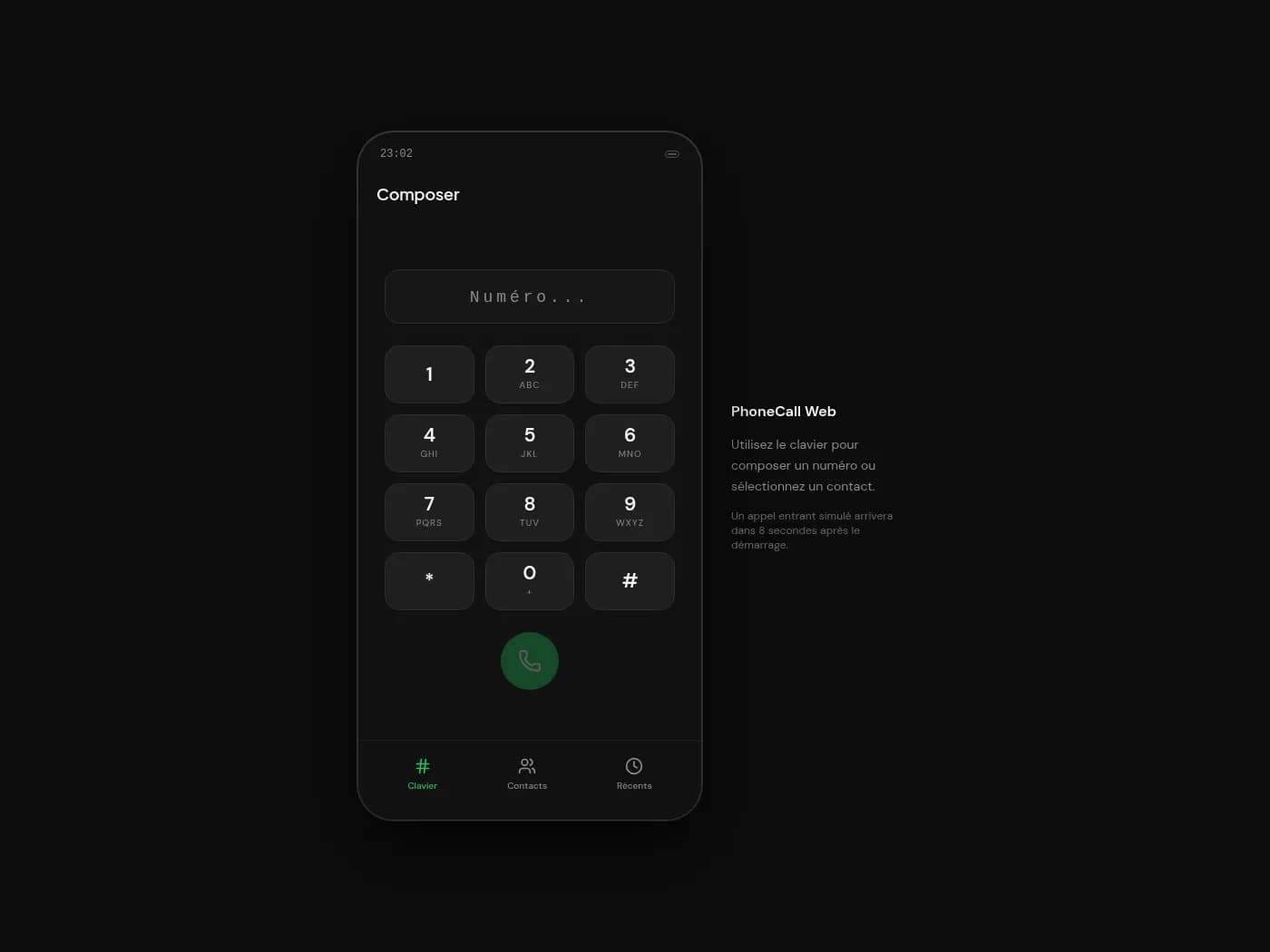 Phone Call Web Chat