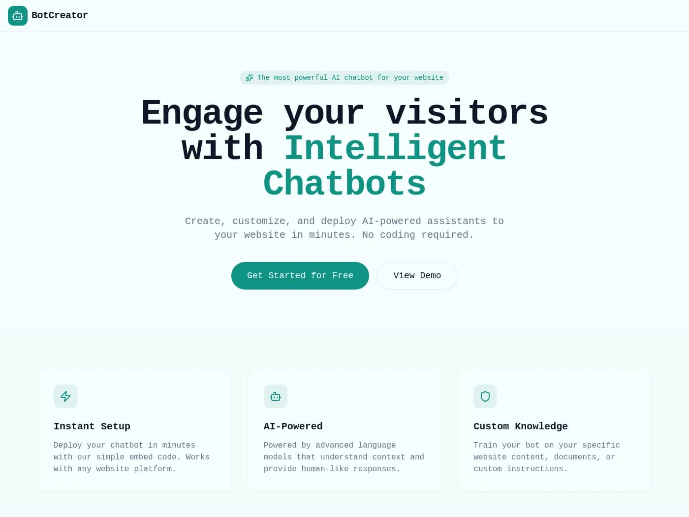 Web Chatbot Creator