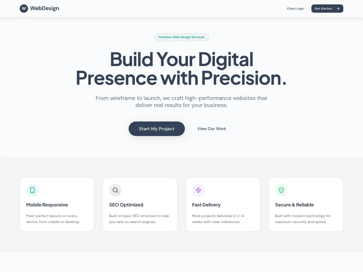 Web Design Service Portal