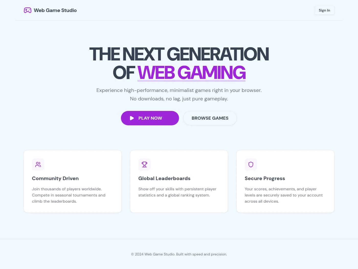 Web Game Studio