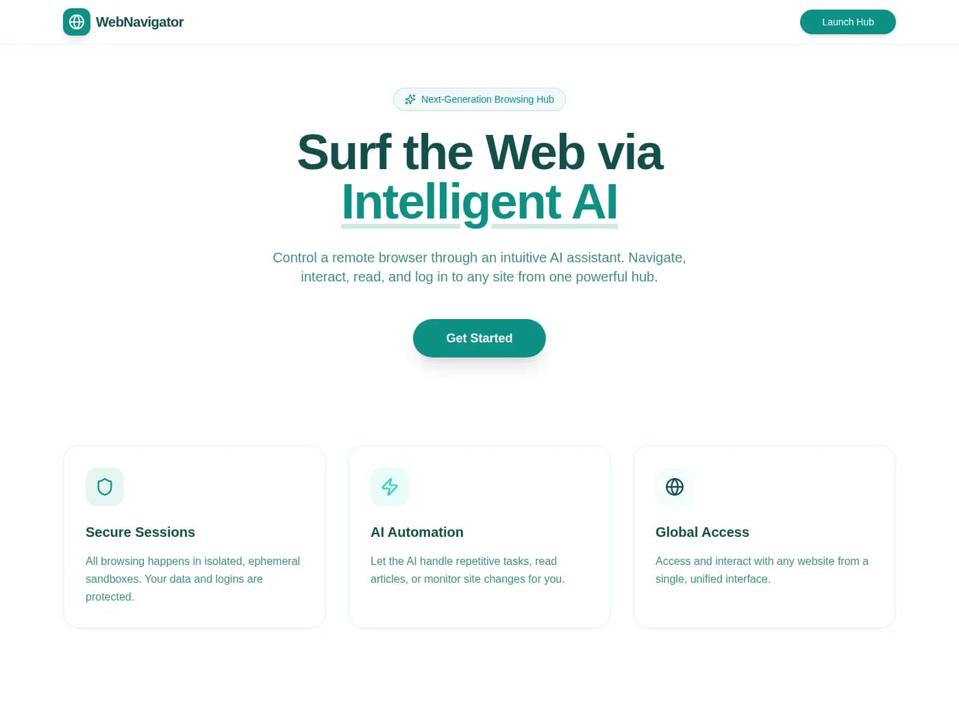 Web Navigator Hub