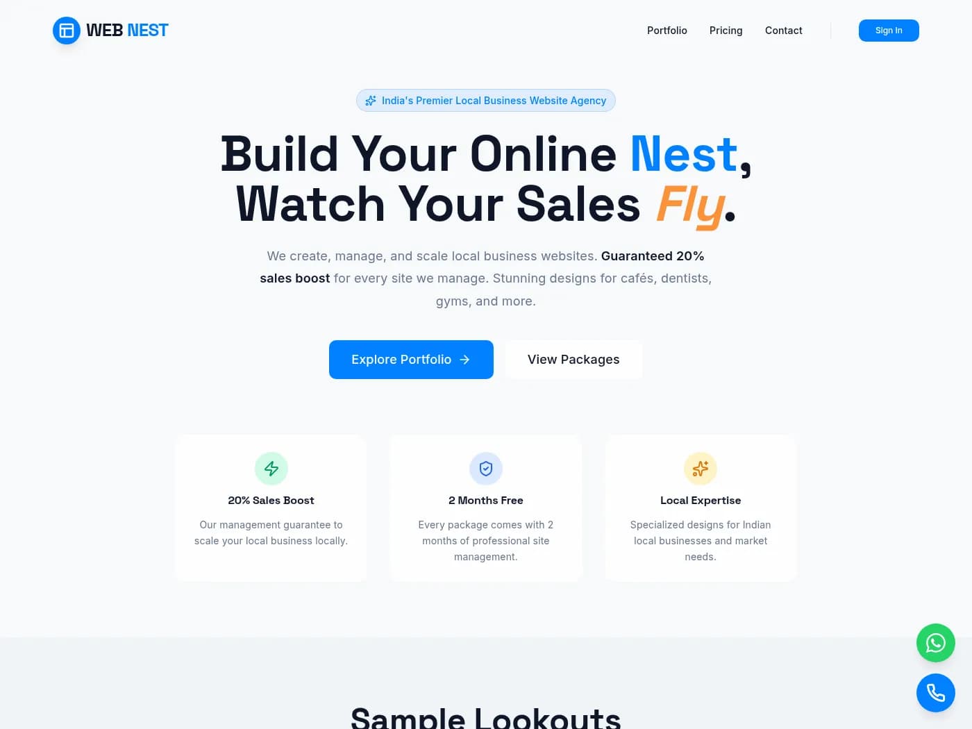 Web Nest Portfolio Site