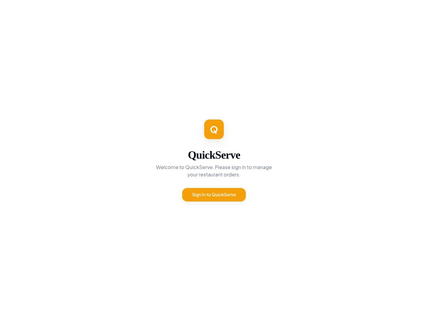 QuickServe Order System
