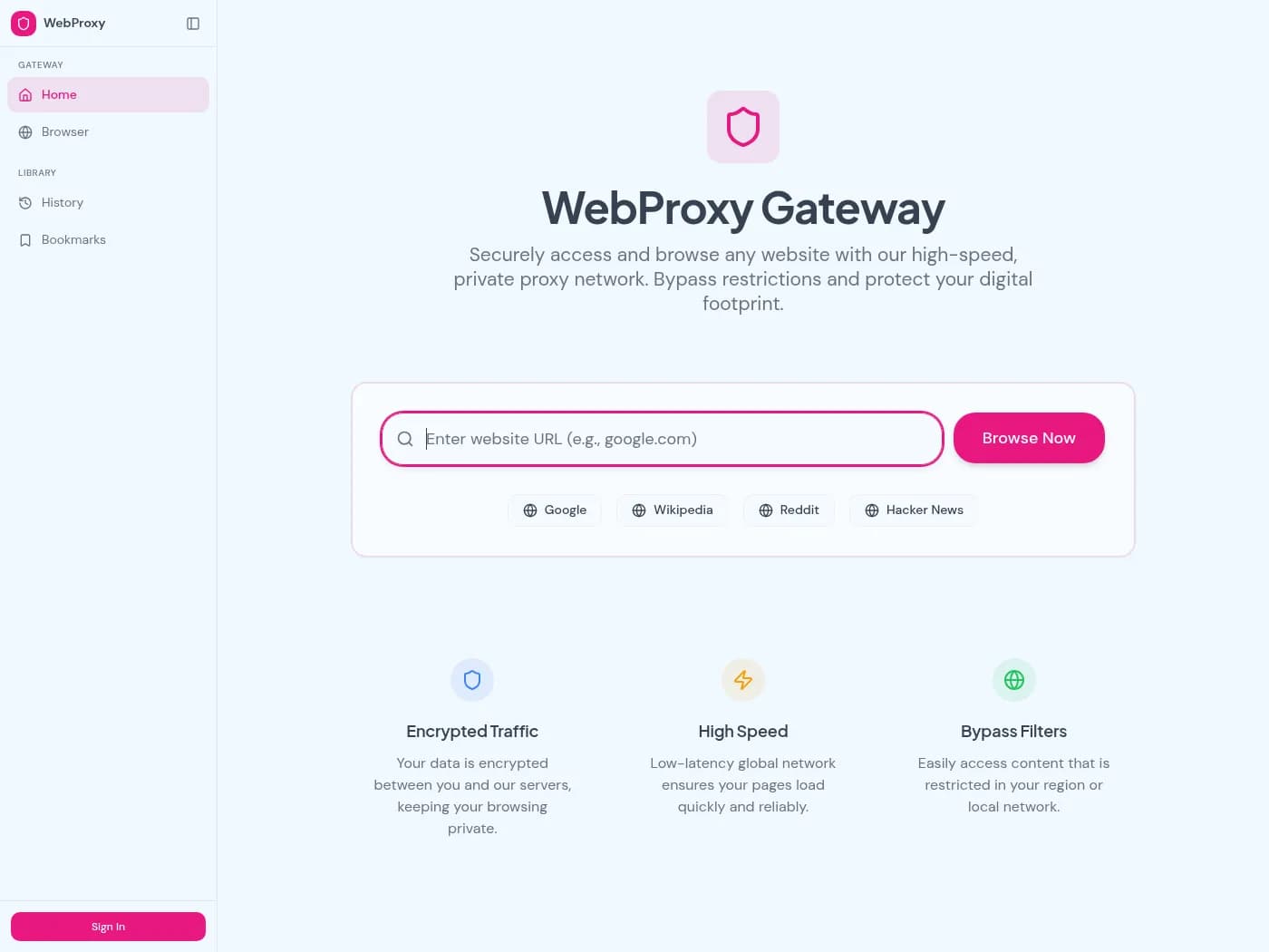 Web Proxy Gateway