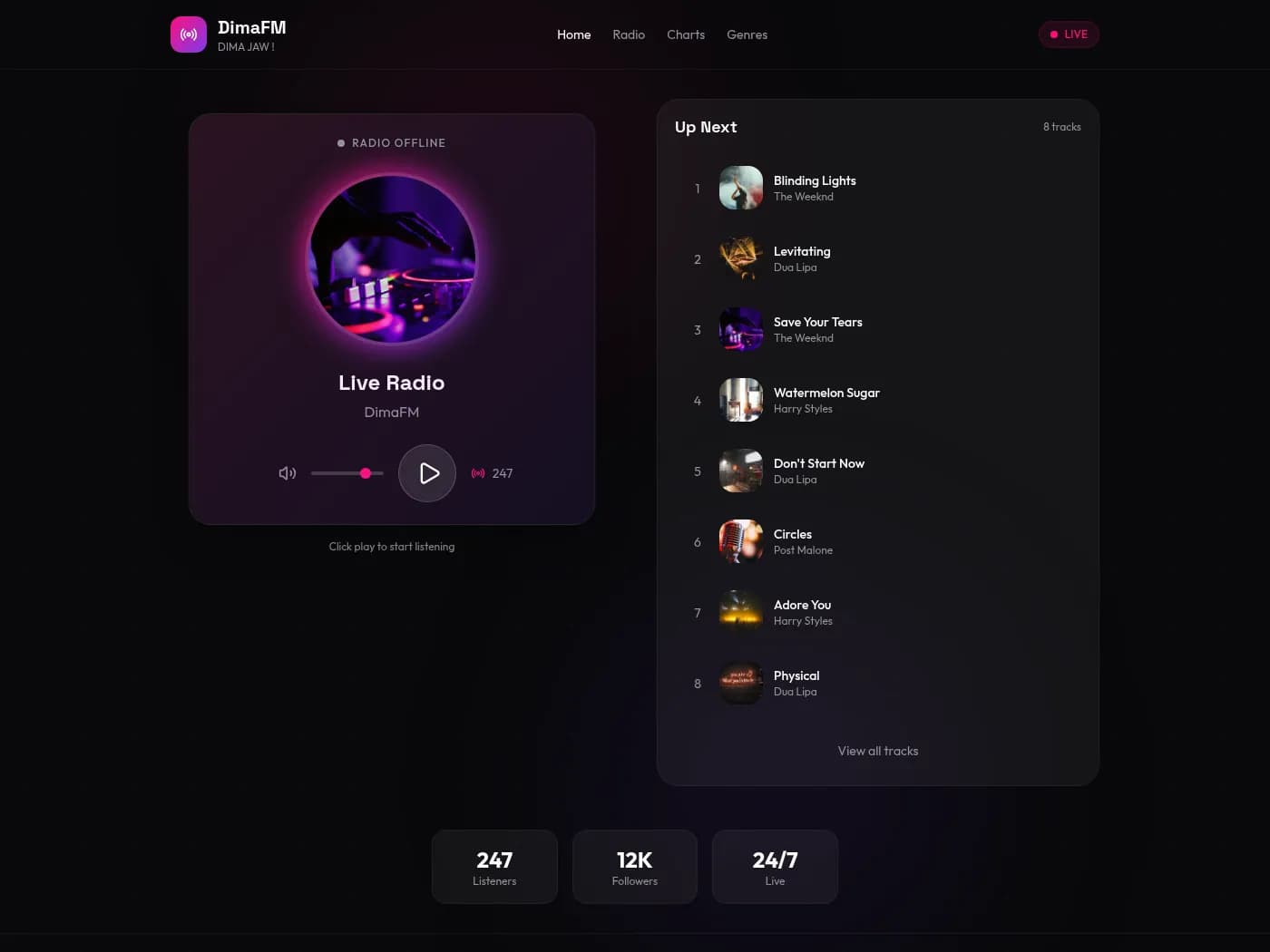 DimaFM Web Radio