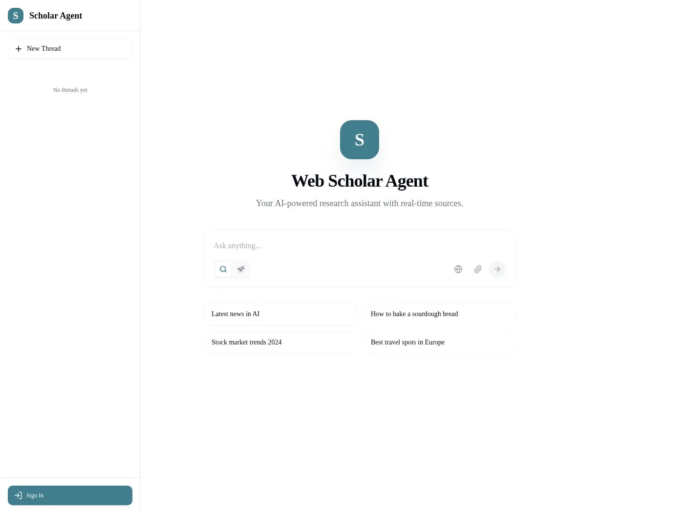Web Scholar Agent