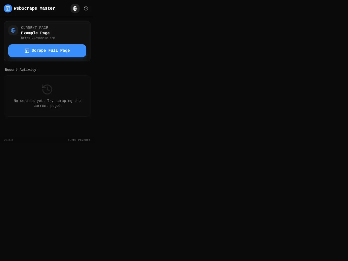 WebScrape Master Extension