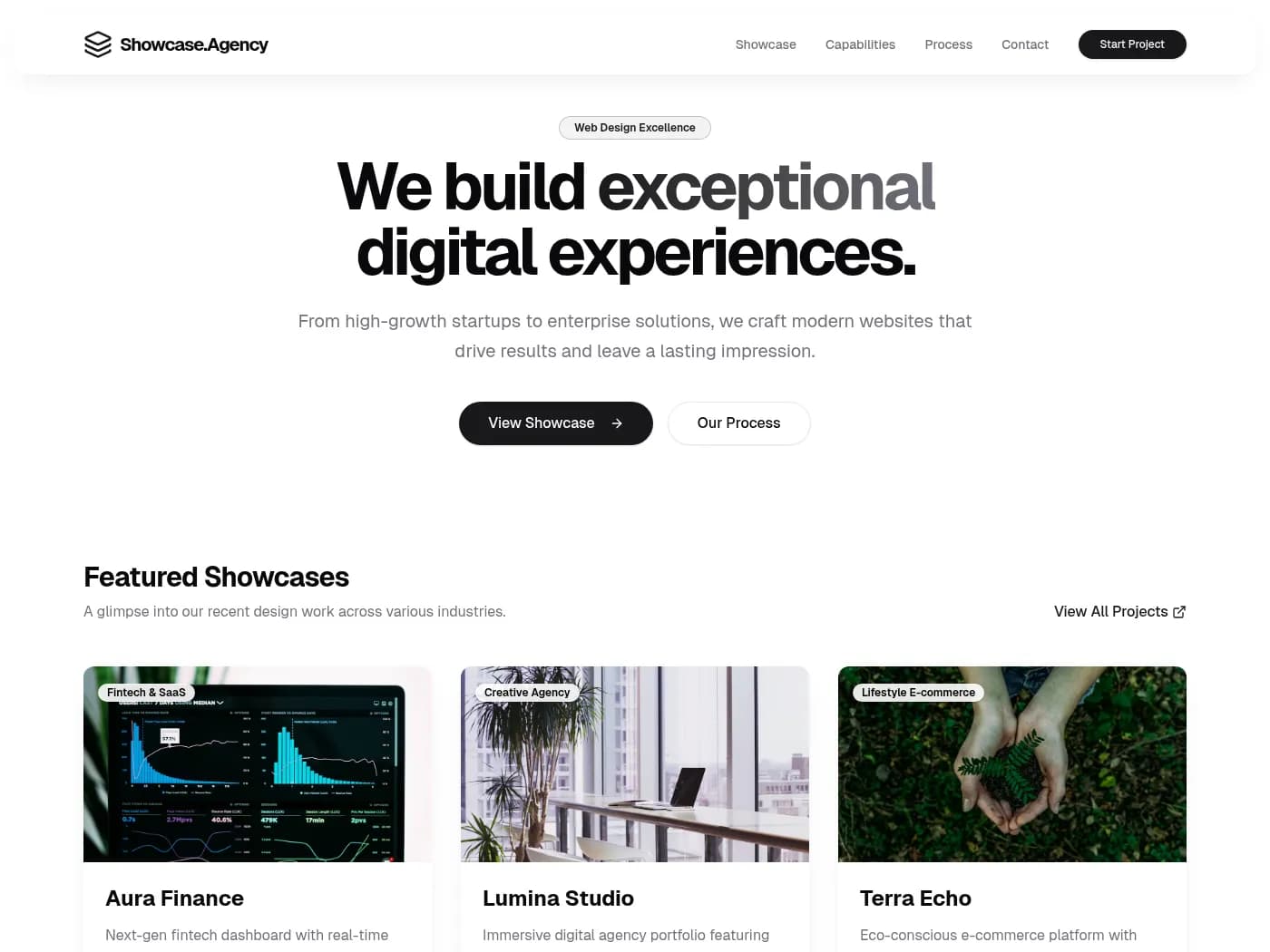 Showcase Website Trio