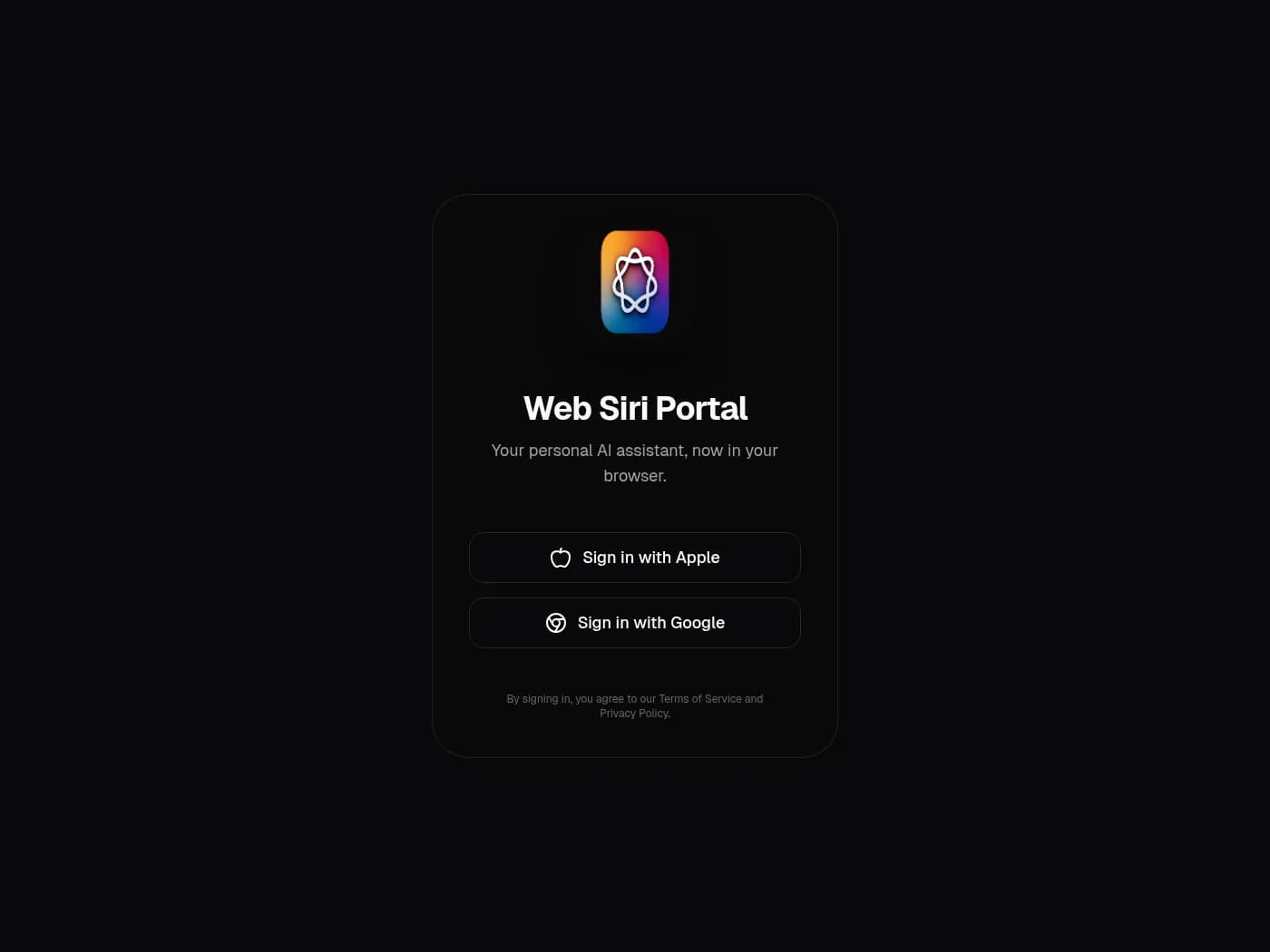 Web Siri Portal