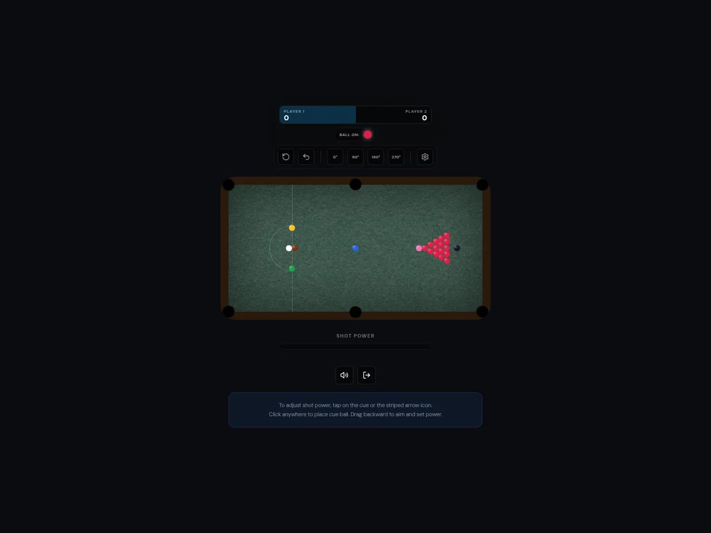 Web Snooker Simulator