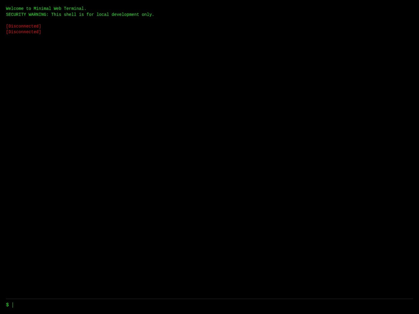 Minimal Web Terminal