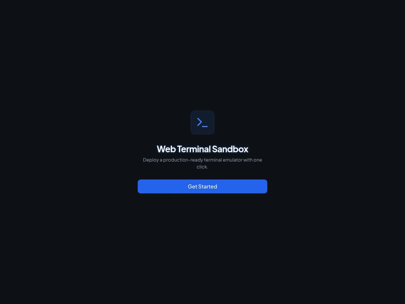 Web Terminal Sandbox